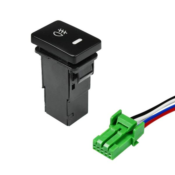 商品名YUNPICAR Factory Style 4-Pole 12V Push Button Switch for Toyota w/LED Background Indicator Lights Compatible with Fog...