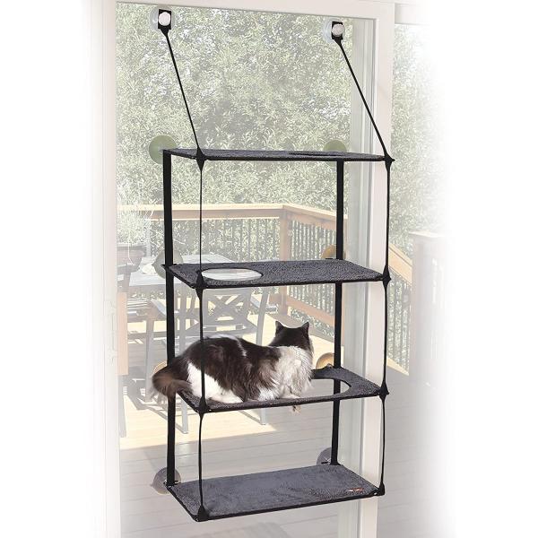 商品名K&amp;H PET PRODUCTS EZ Mount Window Kitty Sill Quad Stack Gray 12 X 23 Inchesブランド：K&amp;H PET PRODUCTS商品サイズ：12 X 23 ...