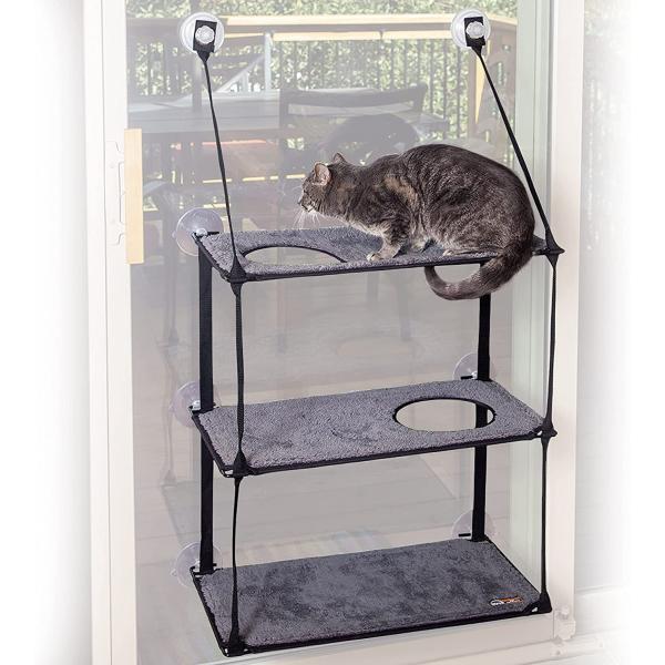 商品名K&amp;H PET PRODUCTS EZ Mount Window Kitty Sill Triple Stack Gray 12 X 23 Inchesブランド：K&amp;H PET PRODUCTS商品サイズ：12 X 2...