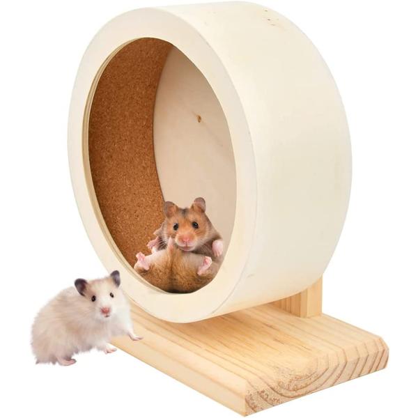 商品名SB Goods Wooden Hamster Exercise Wheel, Silent Wooden Small Pets Exercise Wheel Silent Hamster Running Wheel for Hams...