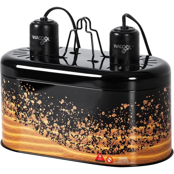 商品名WACOOL 爬虫類器具 ディープドーム デュアルランプ器具 光学リフレクターランプシェード 熱帯砂漠爬虫類ヒートランプ UVBライト デュアルコンボキット 2つの独立スイッチ付きWACOOL Reptile Fixture Deep...