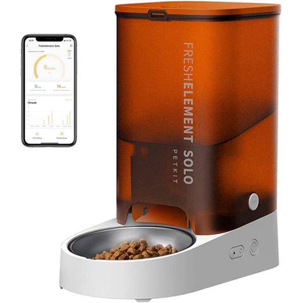 商品名PETKIT Automatic Cat Feeder, Wi-Fi Enabled Smart Pet Feeder for Cats and Dogs, Auto Food Dispenser with Portion Contr...