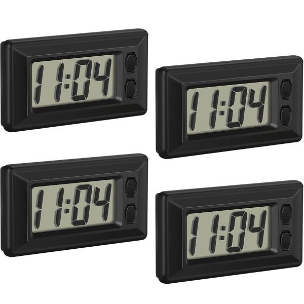 商品名4 Pieces Small Digital Clock Mini Car Clock LCD Car Dashboard Time Clock Vehicle Electronic Clock for Car Truck Home ...