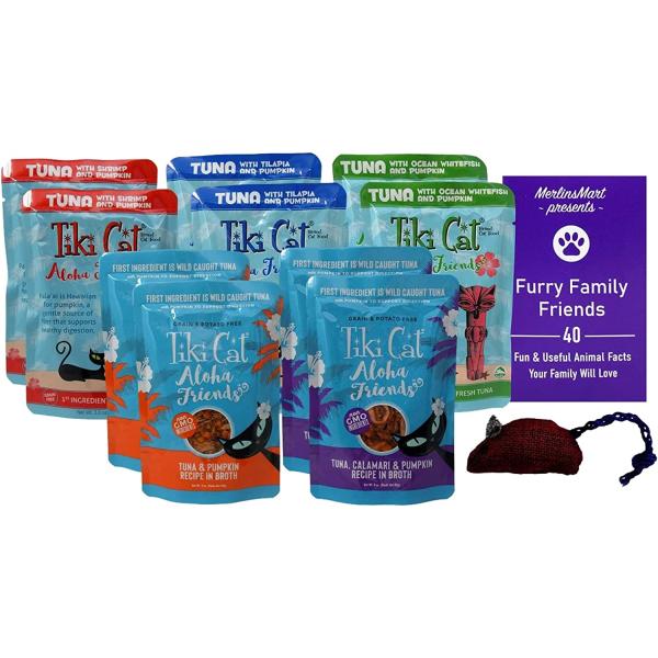 商品名：Tiki Cat Aloha Friends Grain Free Pumpkin Wet Cat Food 5 Flavor Variety 10 Pouch Sampler - (2) each: Tilapia, Shrimp...