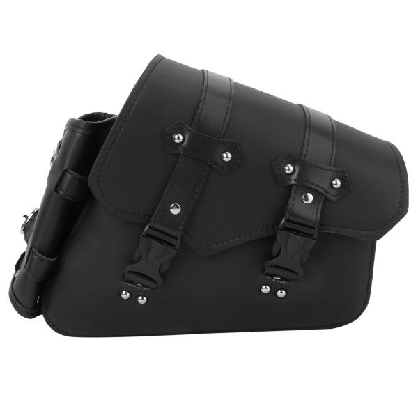 商品名: BESPORTBLE オートバイサイドバッグ オートバイサイドポーチ レザー オートバイ 自転車 スイングアームフレーム 収納バッグ サイクリングパック 携帯電話/ボトル/財布/キーツール用 ブラック 右 オートバイツールバッグ ...