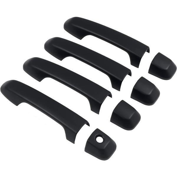 商品名HIGH FLYING for Toyota 4Runner (N280) 2010-2023 Car ABS Matte Black Side Door Handles Cover Trim 8pcs (Without Keyles...