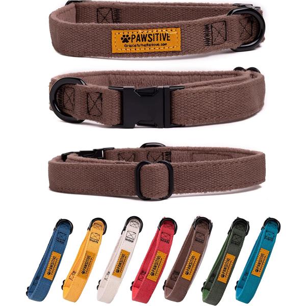 商品名Pawsitive Hemp Dog Collar - Super Soft Hypoallergenic Lining. Great for Small, Medium and Large Dogs; Small Grayブランド：...