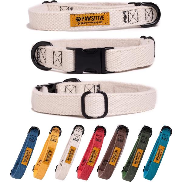 商品名Pawsitive Hemp Dog Collar - Super Soft Hypoallergenic Lining. Great for Small, Medium and Large Dogs; Small Naturalブラ...