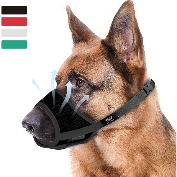 商品名Dog Muzzle for Medium Dogs, Dog Muzzle for Large Dogs Biting, Soft Nylon Muzzle Anti Biting Barking Chewing,Air Mesh ...