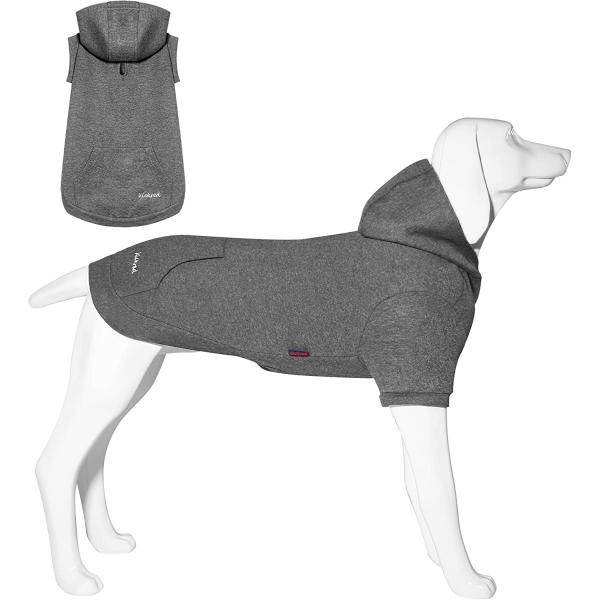 商品名Kickred Basic Dog Hoodie Sweatshirts, Pet Clothes Hoodies Sweater with Hat and Leash Hole, Soft Cotton Outfit Coat fo...
