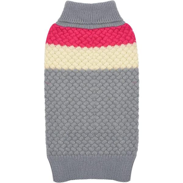 商品名KYEESE Dogs Sweaters for Medium Dog Color Block Turtleneck Dog Knitwear Dog Clothes,Grey,XLブランド：KYEESE商品サイズ：X-Large (...