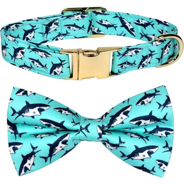 商品名Shark Dog Bow Tie Dog Collar,Detachable Bowtie Accessory, Adjustable Collar for Small Medium Large Dogsブランド：Watermelo...