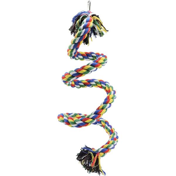商品名WishLotus Bird Perches, Parrot Colorful Climbing Rope Swing Toys Parrot Stand with Bell and Hanging Clip for Parrots,...