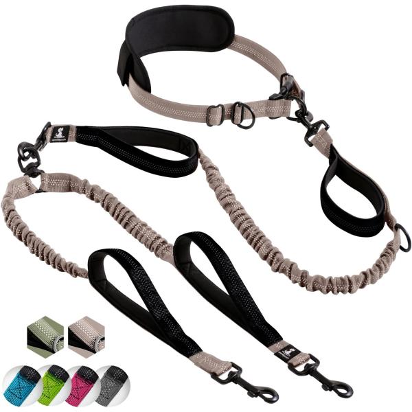 商品名SparklyPets Hands Free Double Dog Leash   Dual Dog Leash for Medium and Large Dogs   Dog Leash for 2 Dogs with Padded...