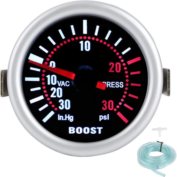 商品名Turbo Boost Gauge, Qiilu Turbo Boost Gauge Kit 2in 12V  30 30PSI Pointer Auto Car Turbo Pressure Meter High Accuracyブ...