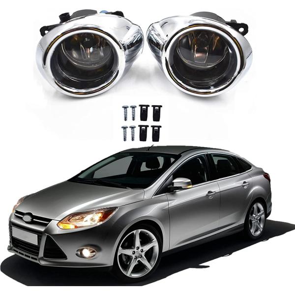 商品名munirater Pair of Clear Lens Driving Fog Lights Bumper Lamps with Bulbs Replacement for 2012-2014 Focus S / SE / SEL ...