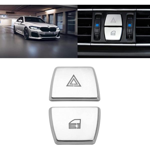 商品名x xotic tech BMW 5 6 7 X3シリーズ（シルバー）と互換性のある非常灯ウィンドウロックスイッチACベントボタンカバートリム 非常灯窓スイッチボタン クロームシルバーXotic Tech Emergency Ligh...