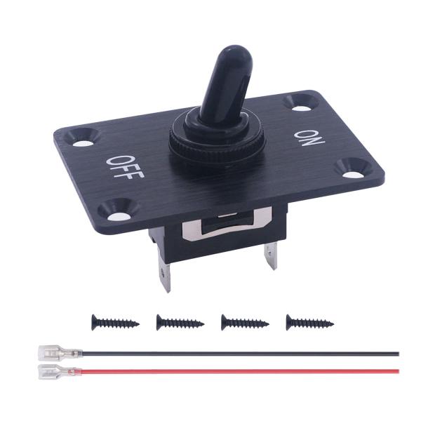 商品名weideer 12V Toggle Switch ON/Off 16A 250V 2 pin 2 Position Heavy Duty Toggle Switch with Mounting Plate Waterproof Ca...