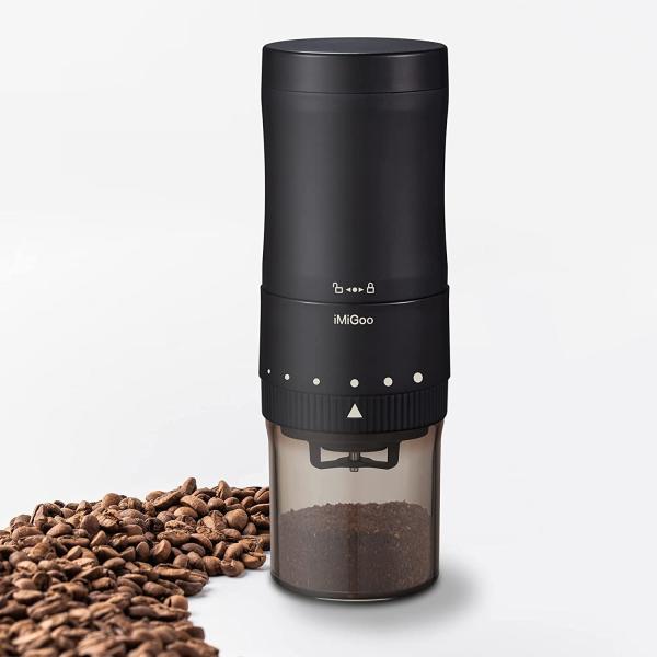 商品名Conical Ceramic Burr Coffee Grinder - Portable Electric Slow Grinder, with Adapter, Upgraded Grinding Bin - for Espre...