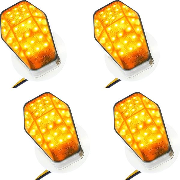 商品名Frienda 4 Pieces Amber LED Flush Mount Turn Signal Light Motorcycle Indicator Blinker Light Universal Compatible with...