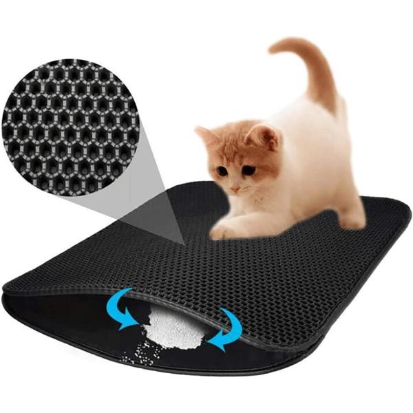 商品名Durable cat litter collection pad, waterproof and urine-proof material, double-layer screening is easy to clean, dece...