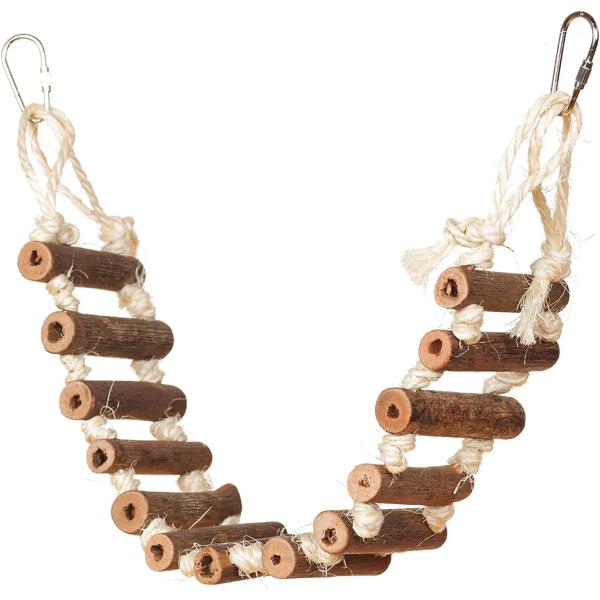 商品名Bird Ladder Bridge, Helps Birds with Balance,Made with Raw Wood, Easy Installation, Bright, Durable and Flexible, and...