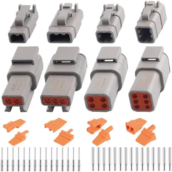 商品名JRready ST6230 DTM コネクター 2 3 4 6ピン グレー IP67 防水コネクター バレルスタイル ソリッドコンタクトピンソケット (サイズ20/ワイヤ範囲20-22 AWG)JRready ST6230 DTM ...