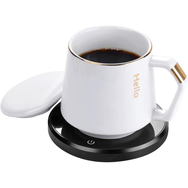 商品名Coffee Mug Warmer &amp; Mug Set, KRGMNHR Smart Coffee Warmer for Desk with Auto Shut Off for Desk Home Office Use, Pr...