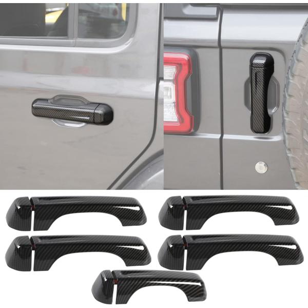 商品名YOCTM Car Door Handle Cover Trim &amp; Tailgate Handle Cover for 2018-2023 Jeep Wrangler JL JLU 4XE, for Jeep Gladiat...