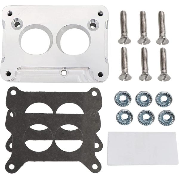 商品名Tektall インテークマニホールドアダプター シボレーTBI用 小型ブロックに対応 1.75インチ ボアスロットルボディインジェクション 厚さ1インチ パターン2バレルマニホールド500 350 CFMアーリーキャブ 合金 耐久性...