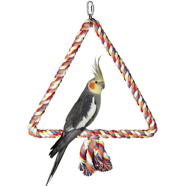 商品名Litewoo Triangle Bird Swing Toy Cotton Rope Perches for Parrot Budgie Parakeet Cockatiel Conure Finch Lovebirdブランド：Li...