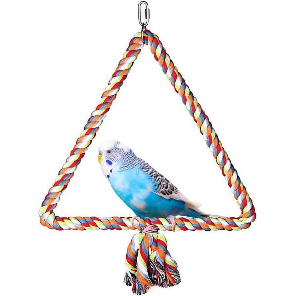 商品名Litewoo Triangle Bird Swing Toy Cotton Rope Perches for Parrot Budgie Parakeet Cockatiel Conure Finch Lovebirdブランド：Li...