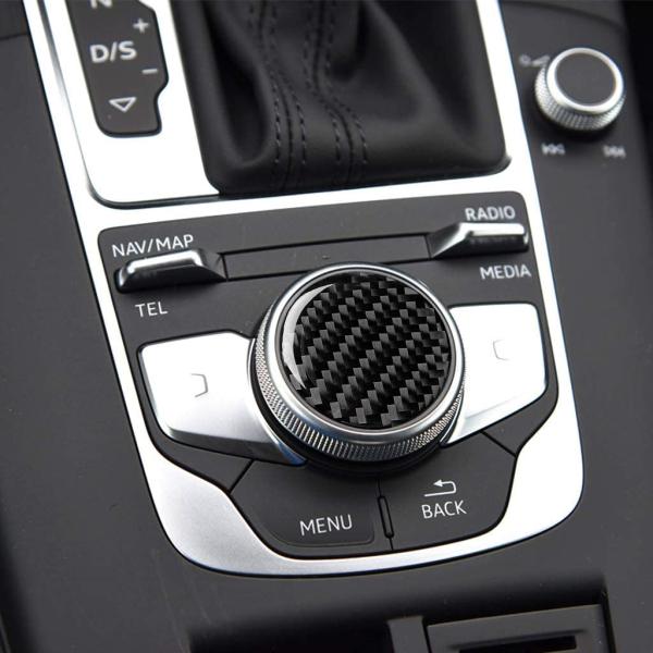 商品名XQauto Carbon Fiber Car Interior Central Control Multimedia knob Cover Trim for Audi A3 A4 2014-2019ブランド：XQauto商品サイズ：...