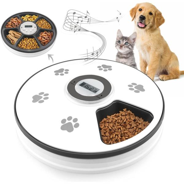 商品名Chintu Cat Feeder Automatic - 5 Meals Portion Control Cat Bowls, Auto Cat Food Dispenser, Pet Dry Food Dispenser for ...