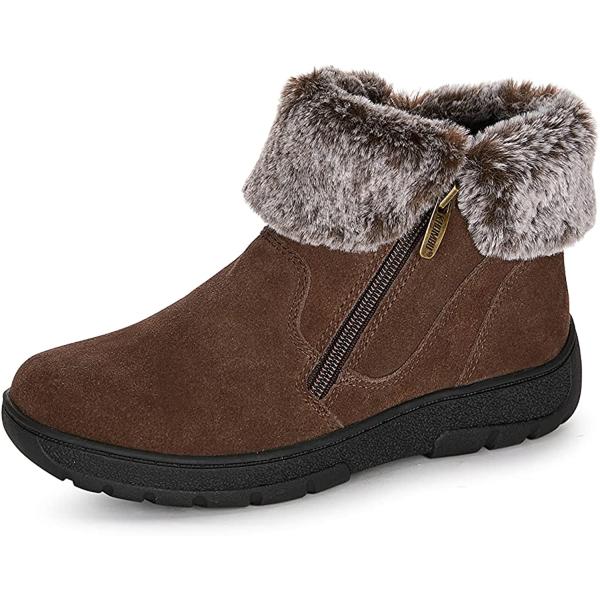 商品名Khombu Jessica Women's All Weather Ankle Boots | Faux Fur Shearling Lining for Cold Winter Weather (Rated -20 F) | Th...