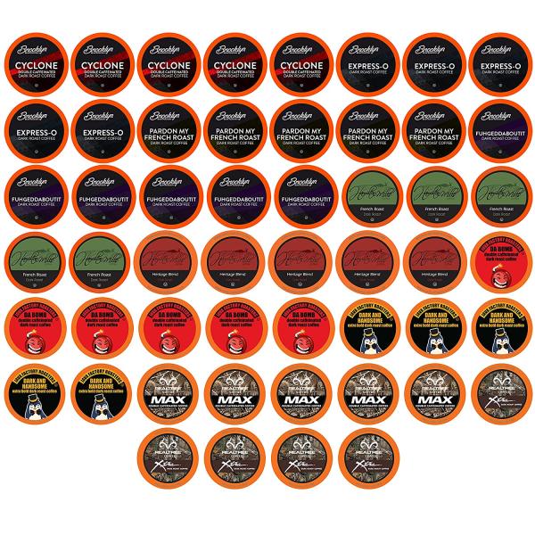 商品名Two Rivers Coffee Dark Roast Coffee Pods Sampler Compatible with K Cup Brewers Including 2.0, Single Serve Variety Pa...