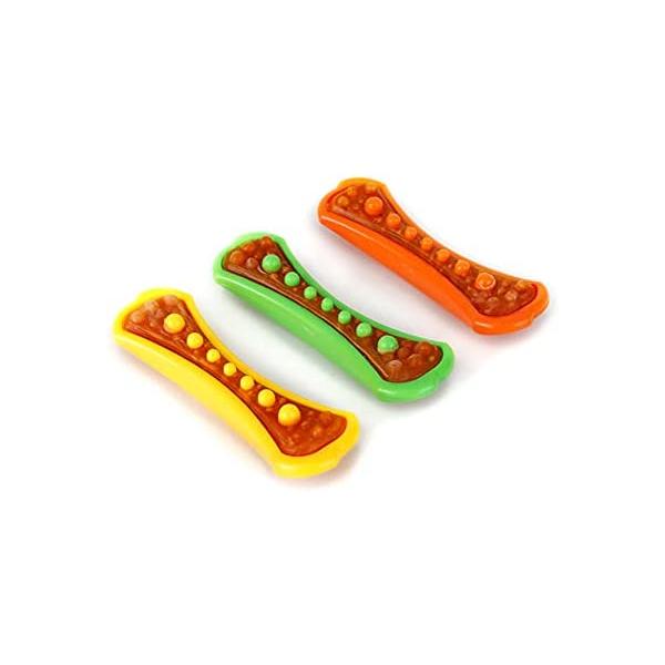 商品名Hartz Chew 'n Clean Dental Duo Dog Treat &amp; Chew Toy, Color Varies, Large, 3 Packブランド：Hartz商品サイズ：Large高さ：3.8 cm横幅：...