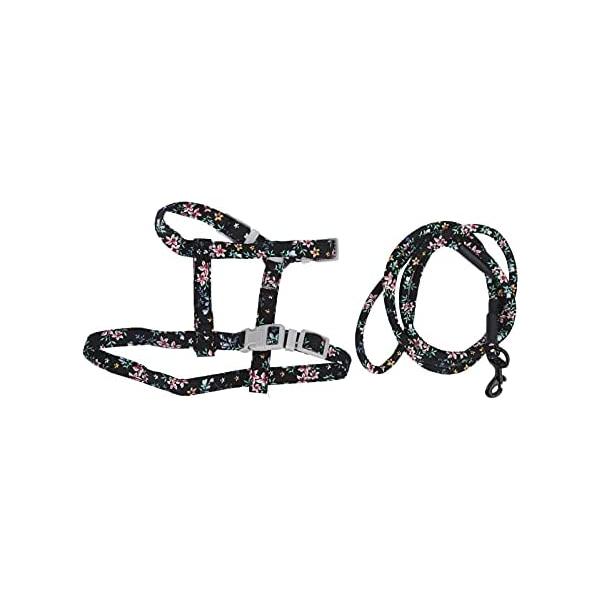 商品名Cat Harness with Leash Set Adjustable Harness Leash Set Soft Cat Walking Harness for Kitten and Small Animal(M Black ...