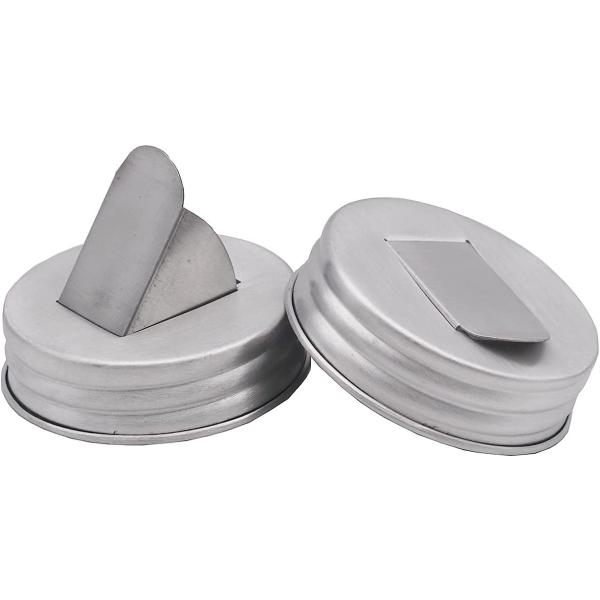 商品名Mason Jar Lifestyle 穀物ディスペンサー 注ぎ蓋 (2パック、レギュラーマウス)Grain Dispenser Pouring Lids by Mason Jar Lifestyle (2 Pack, Regular...