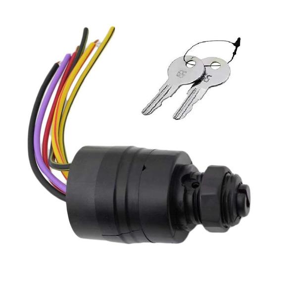 商品名G   PEH 87-88107A5 Ignition Switch,Boat Push to Choke 2 Keys 6 Wire Base Ignition Key Starter Switch Assembly Replace...