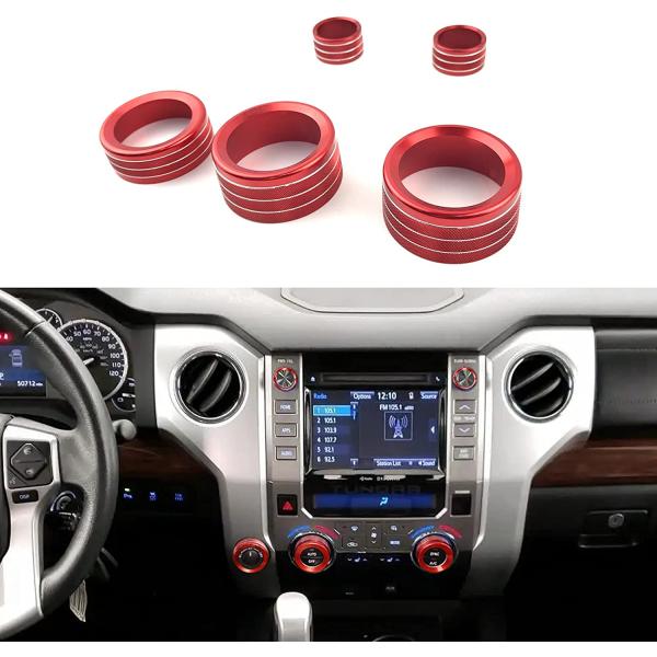 商品名Lanyun Tundra 2017-2021 Tudraアクセサリー装飾ボタンカバー 2017-2021 4WDホイールドライブスイッチパーツフルタイム4WD PWL-VOLスイッチノブカバー アルミニウム合金Lanyun Comp...