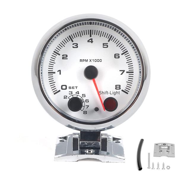 商品名Tacho Gauge, Tachometer Gauge 3.75in 0-8000 RPM 7 Color Background Lights for 4/6/8 Cylinder 12V Gasoline-Powered Veh...