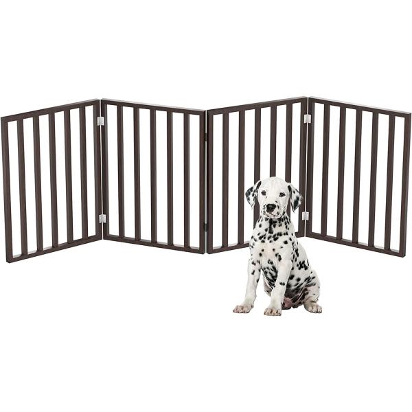 商品名PETMAKER Pet Gate   Dog Gate for Doorways, Stairs or House   Freestanding, Folding, Accordion Style, Wooden Indoor Do...