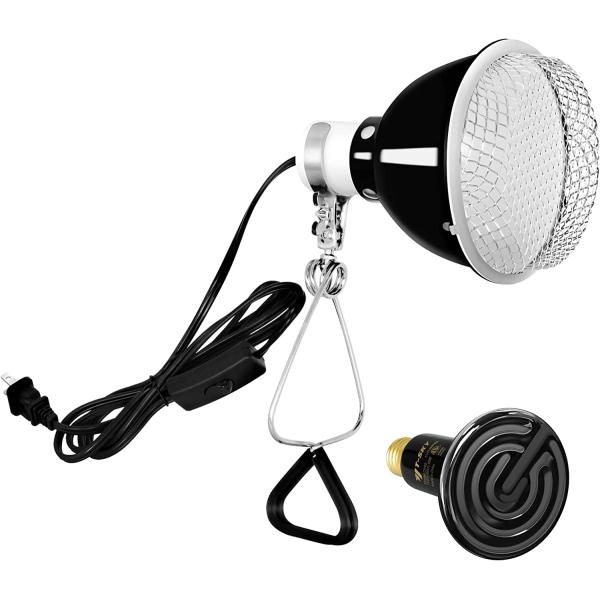 商品名Simple Deluxe Reptile Heat Bulb Ceramic Heat Emitter 40W No Light Emitting with 60W Reptile Dome Light Clamp Lamp Fix...