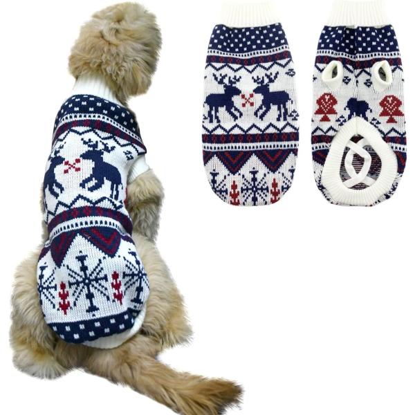 商品名Vehomy Christmas Dog Sweater Xmas Dog Cat Winter Clothes Xmas Kitten Turtleneck Pullover Knitwear with Christmas Tree...