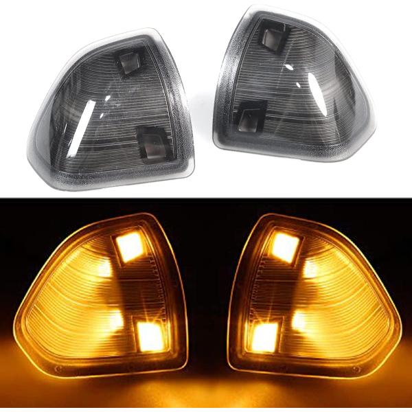商品名YMHHefy LED Side Mirror Turn Signal Light Left Driver Right Passenger Lamps Smoked Cover Lens 68302828AA 68302829AA C...