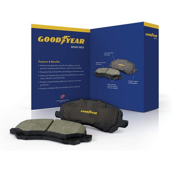 商品名Goodyear Premium Slotted Chamfered Ceramic Rear Brake Pad For Mazda,Mitsubishi &amp; More GYD1679ブランド：Goodyear商品サイズ：高...