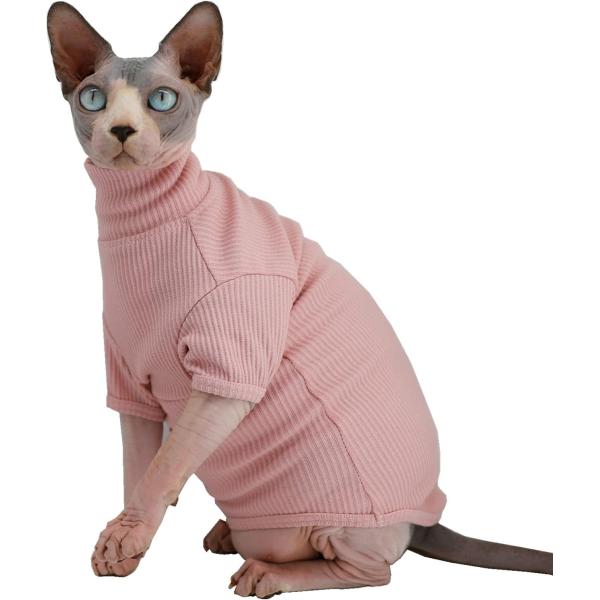 商品名Sphynx Hairless Cats Shirt Breathable Cat Turtleneck Sweater Pullover Kitten T-Shirts with Sleeves Cat Pajamas Jumpsu...