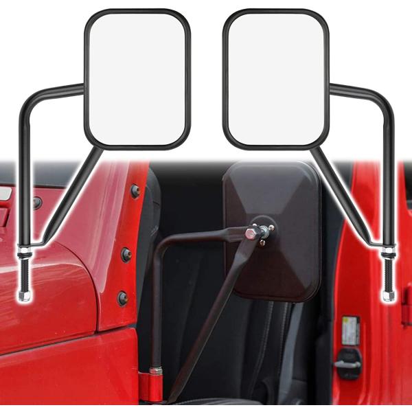 商品名Universal Mirrors Doors Off for Jeep Wrangler,Quicker Install 7.8-inch Large Reflector Doorless Side Mirrors for Safe...