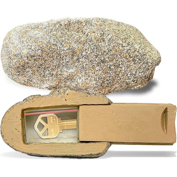 商品名：スペアキーを隠すフェイクロック - 本物の石のような外観と感触 - 屋外ガーデンや庭、ジオキャッシングにも安全 (タイプC、1パック)PANGAEA Key Hider Fake Rock, Weatherproof and Saf...